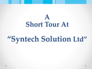 Syntech profile presentation | PPT