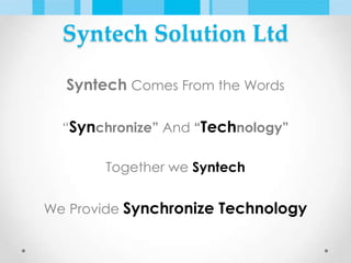 Syntech profile presentation | PPT