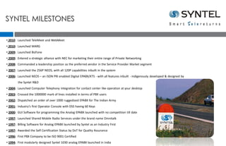Syntel Telcom - Company Profile | PDF