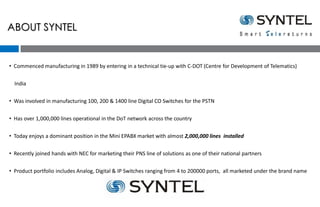Syntel Telcom - Company Profile | PDF