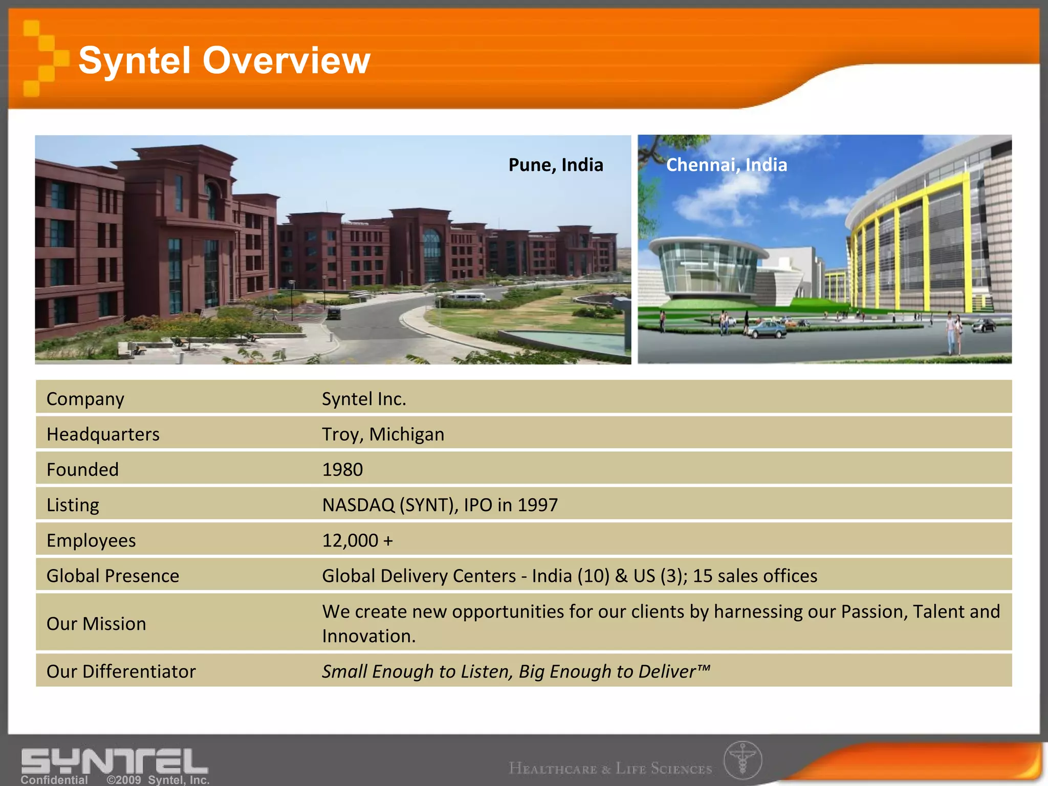 Syntels Corporate Overview | PPT