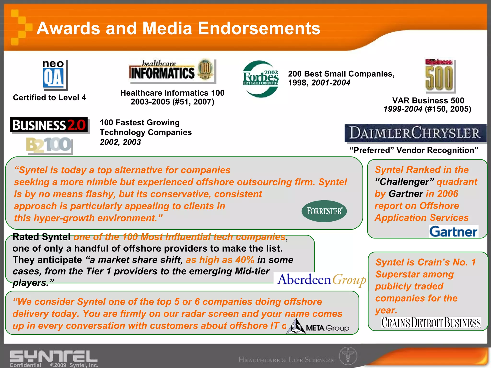 Syntels Corporate Overview | PPT