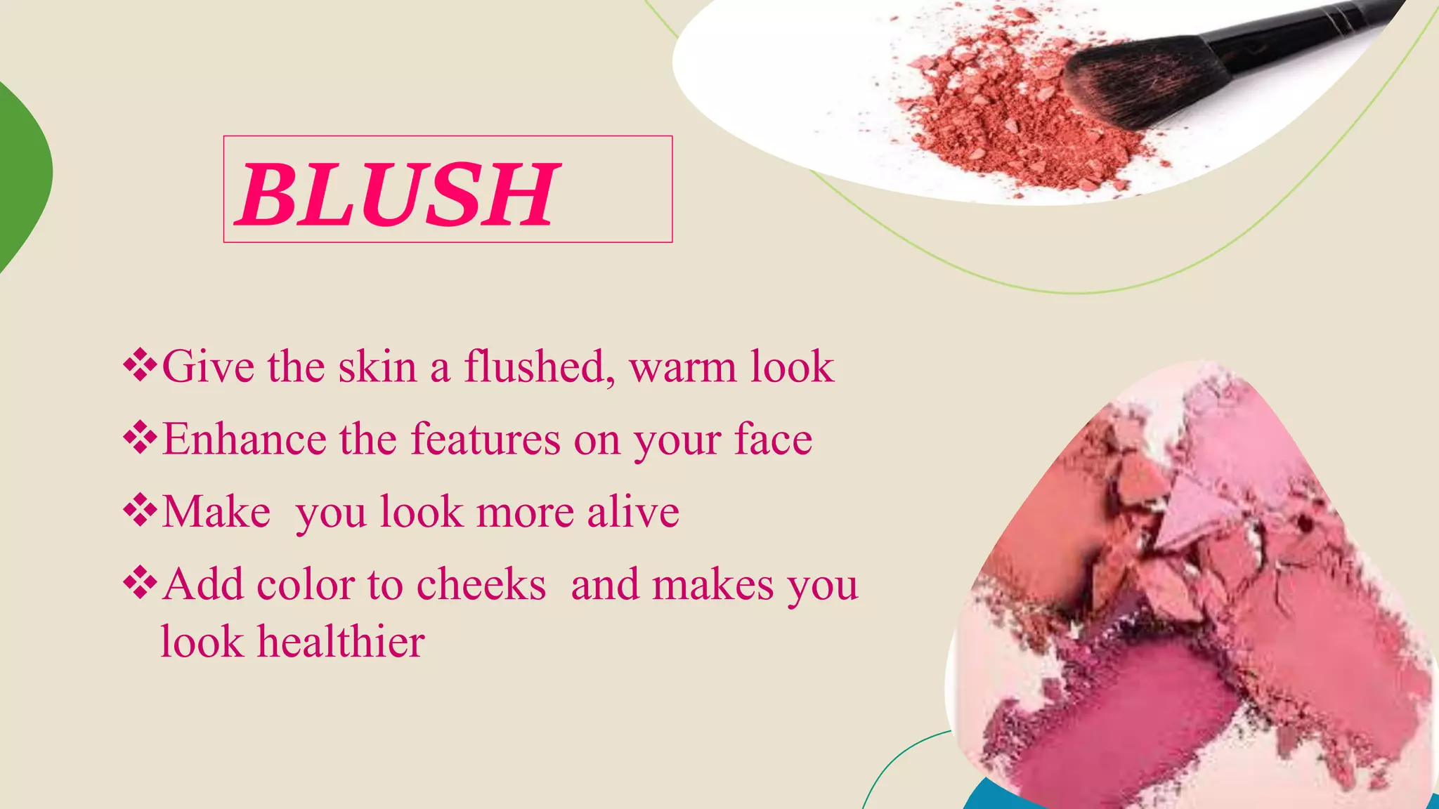 chemistry of blush and bronzers | PPTX