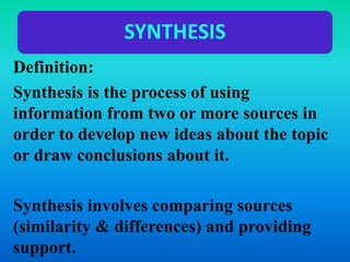 Synthesis | PPT
