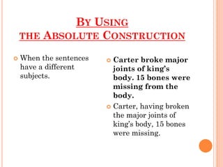 Synthesis of sentence rules with example. | PDF