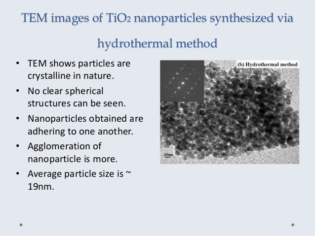 Synthesis And Characterization Of Nano Tio2 Via Different Methods