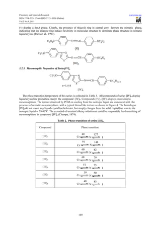 Synthesis and characterization of new derivatives of thiazole with liquid crystalline properties ...