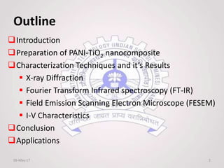 Synthesis and characterization of pani ti o2 nanocomposite for solar | PPTX