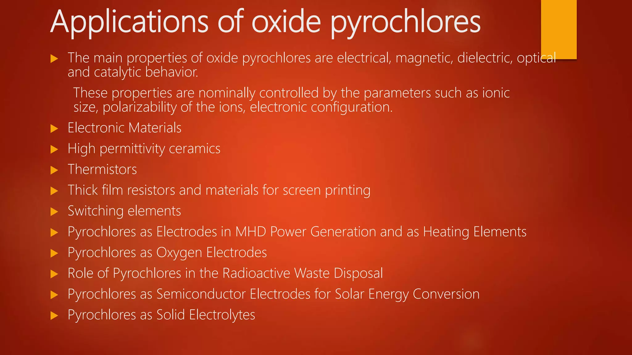 Synthesis and characterization of pyrochlore (Gd2Ti2O7) | PPT