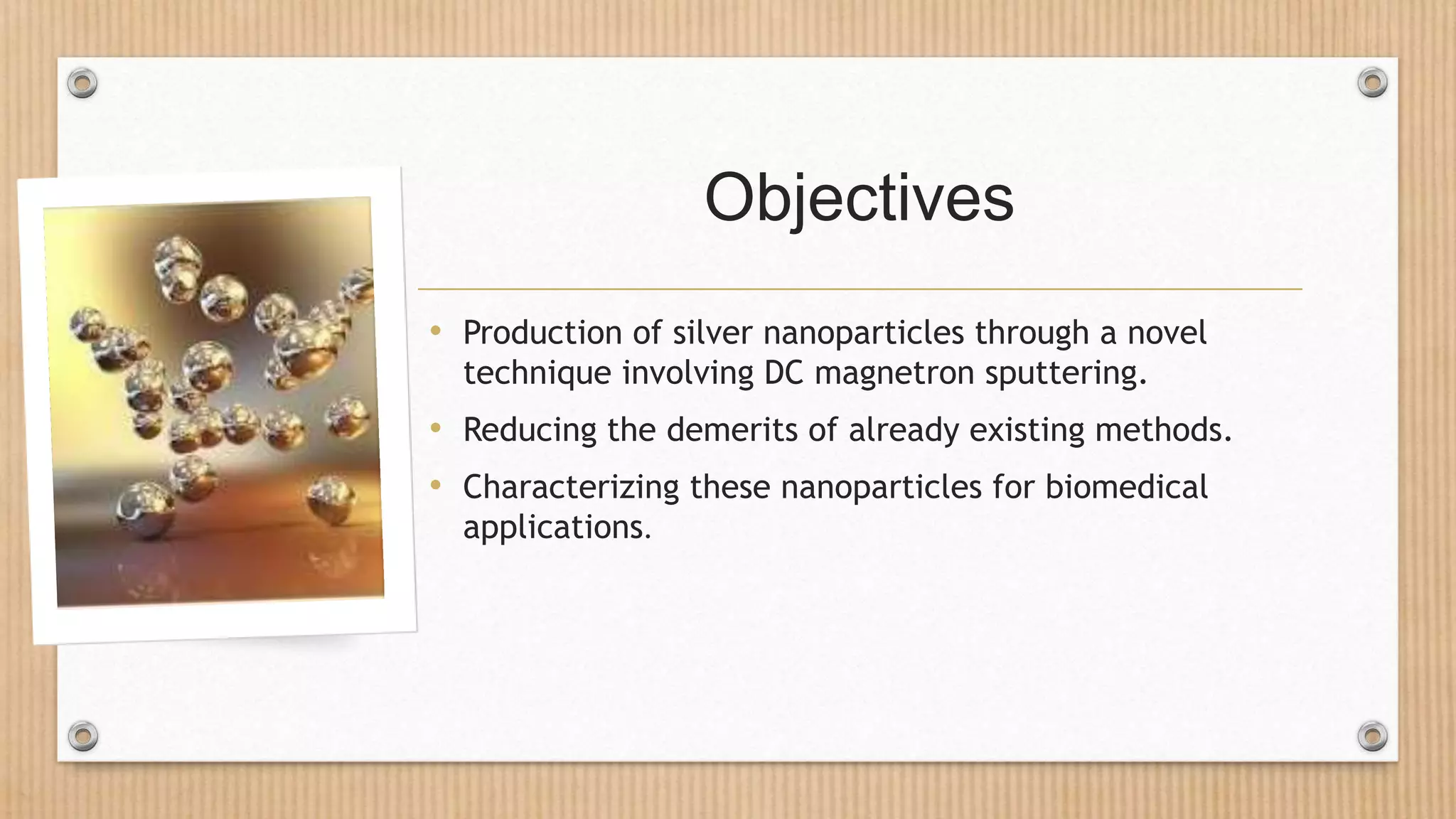 Synthesis and characterization of silver nanoparticles by dc | PPTX ...