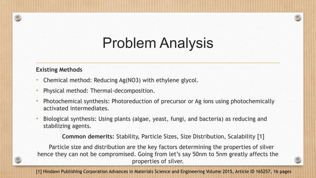 Synthesis and characterization of silver nanoparticles by dc | PPT