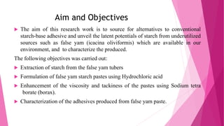 SYNTHESIS AND CHARACTERIZATION OF WOOD ADHESIVE USING ICACINA ...