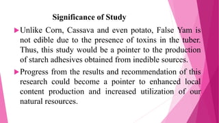 SYNTHESIS AND CHARACTERIZATION OF WOOD ADHESIVE USING ICACINA ...