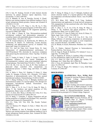 Synthesis and charecterization studies of nano ti o2 prepared via sol ...