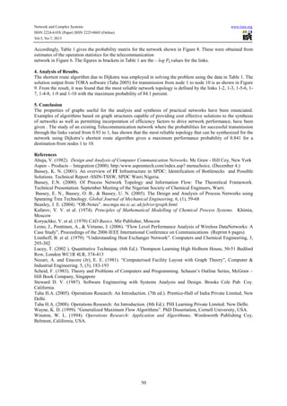 Synthesis and performance analysis of network topology using graph ...