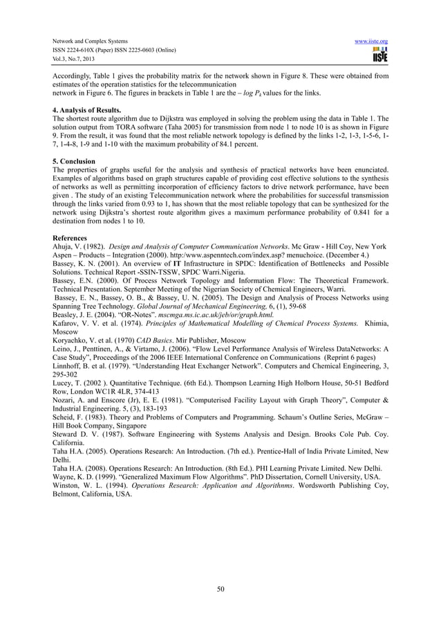 Synthesis and performance analysis of network topology using graph theory | PDF | Computer ...