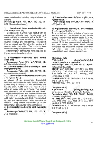 Synthesis and pharmacological screening of some benzoxazole derivatives ...