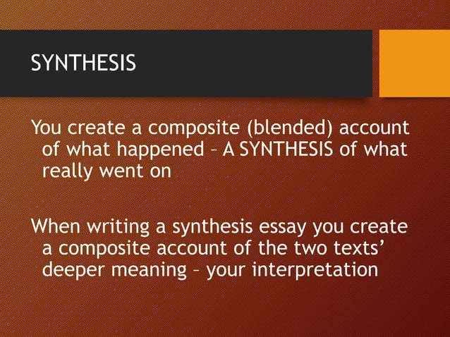 Synthesis Basics.pptlklklklklll written com | PPT