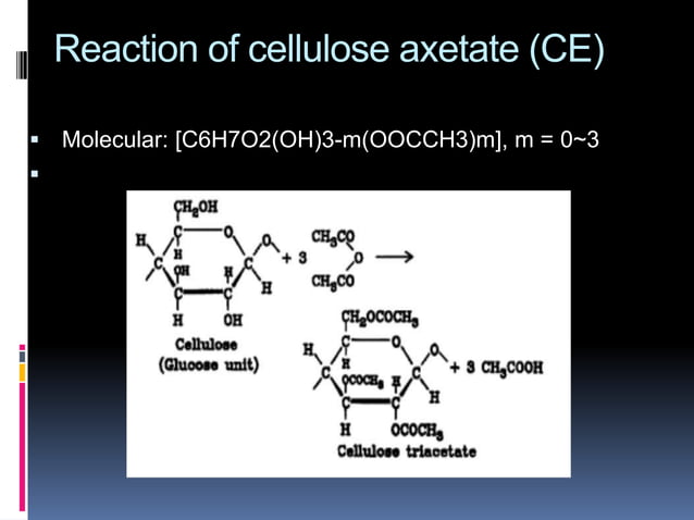 Synthesis cellulose acetate fiber | PPTX | Chemistry | Science