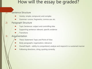 Synthesis Essay Advice | PPTX | Homework and Study | Education