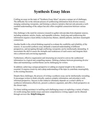Synthesis Essay Ideas.pdf