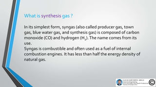 Episode 3 : Production of Synthesis Gas by Steam Methane Reforming | PPTX