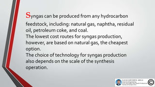 Episode 3 : Production of Synthesis Gas by Steam Methane Reforming | PPTX