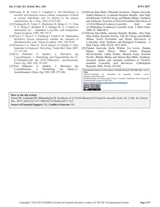 Synthesis of 2,3 o,o-dibenzyl-6-o-tosyl-l-ascorbic acid | PDF