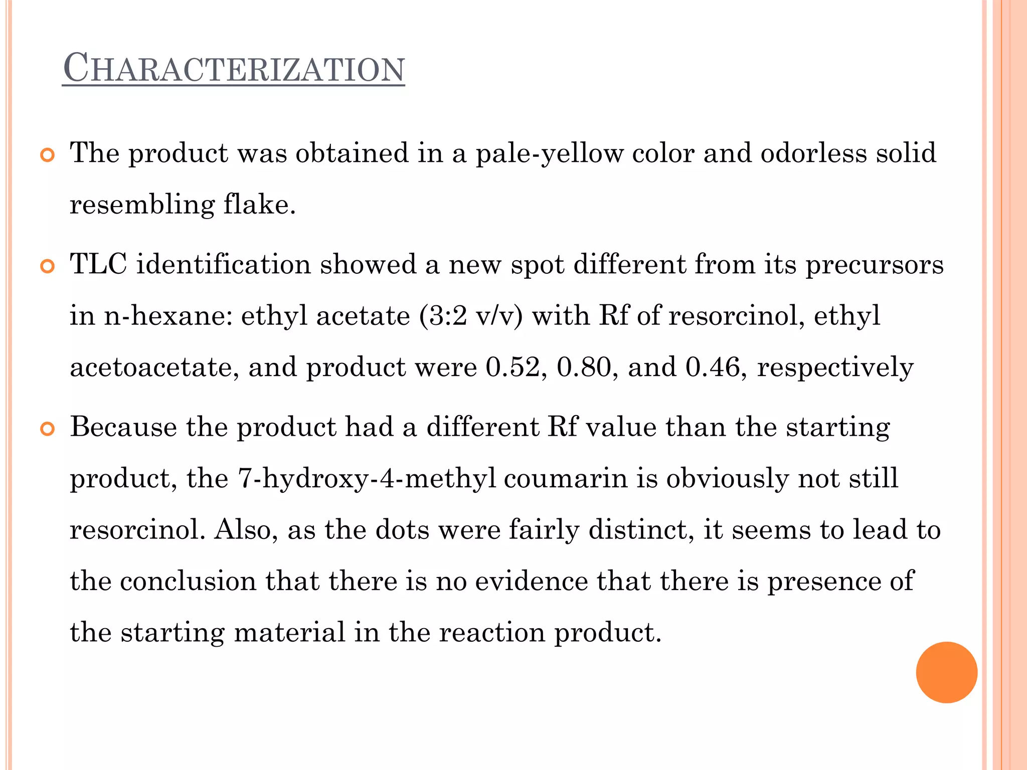 Synthesis of 7 hydroxy-4-methyl coumarin | PDF