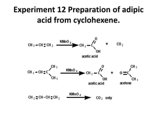 Synthesis of adipdic acid organic lab | PPTX