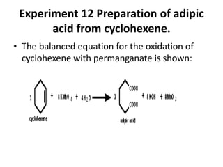 Oxidation Of Cyclohexene With Kmno4