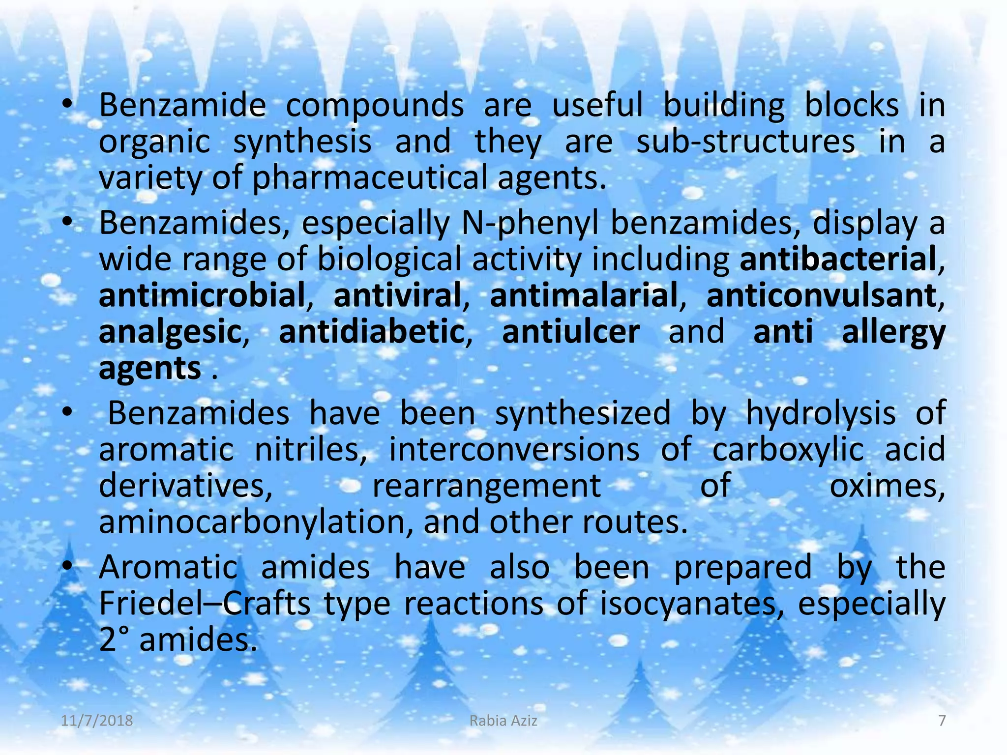 Synthesis of benzamide from benzyl chloride | PPTX | Chemistry | Science