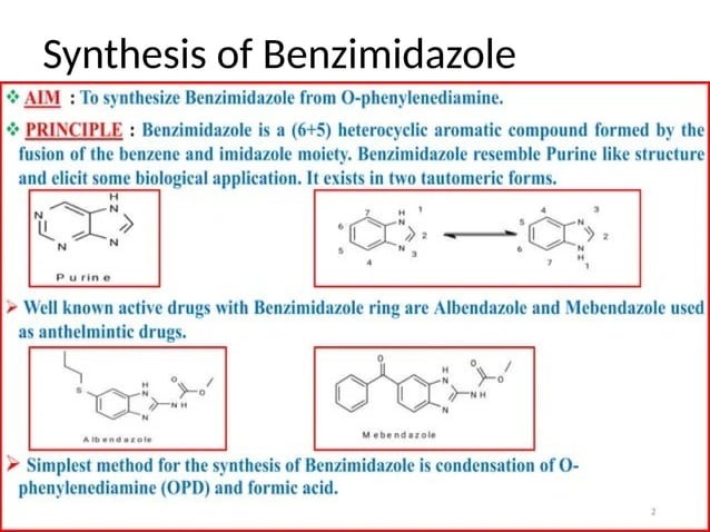 Synthesis of Benzimidazole Med.Chemistry.pptx