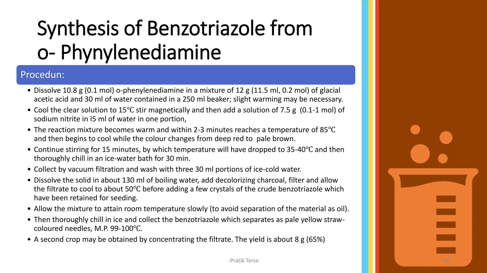 Synthesis of Benzotriazole from o- Phynylenediamine.pptx