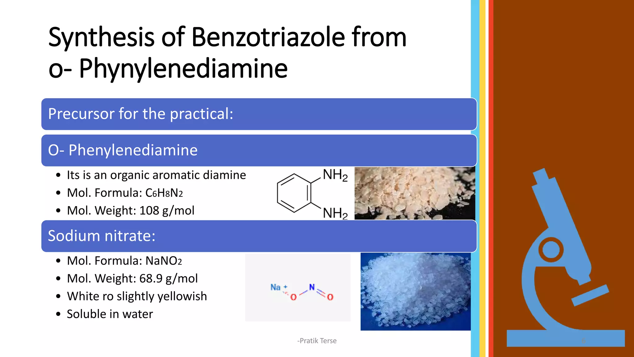 Synthesis of Benzotriazole from o- Phynylenediamine.pptx