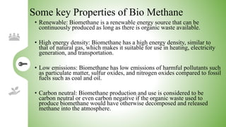 Synthesis of Bio-Methane from Organic Matter and Bio-Gas | PPTX