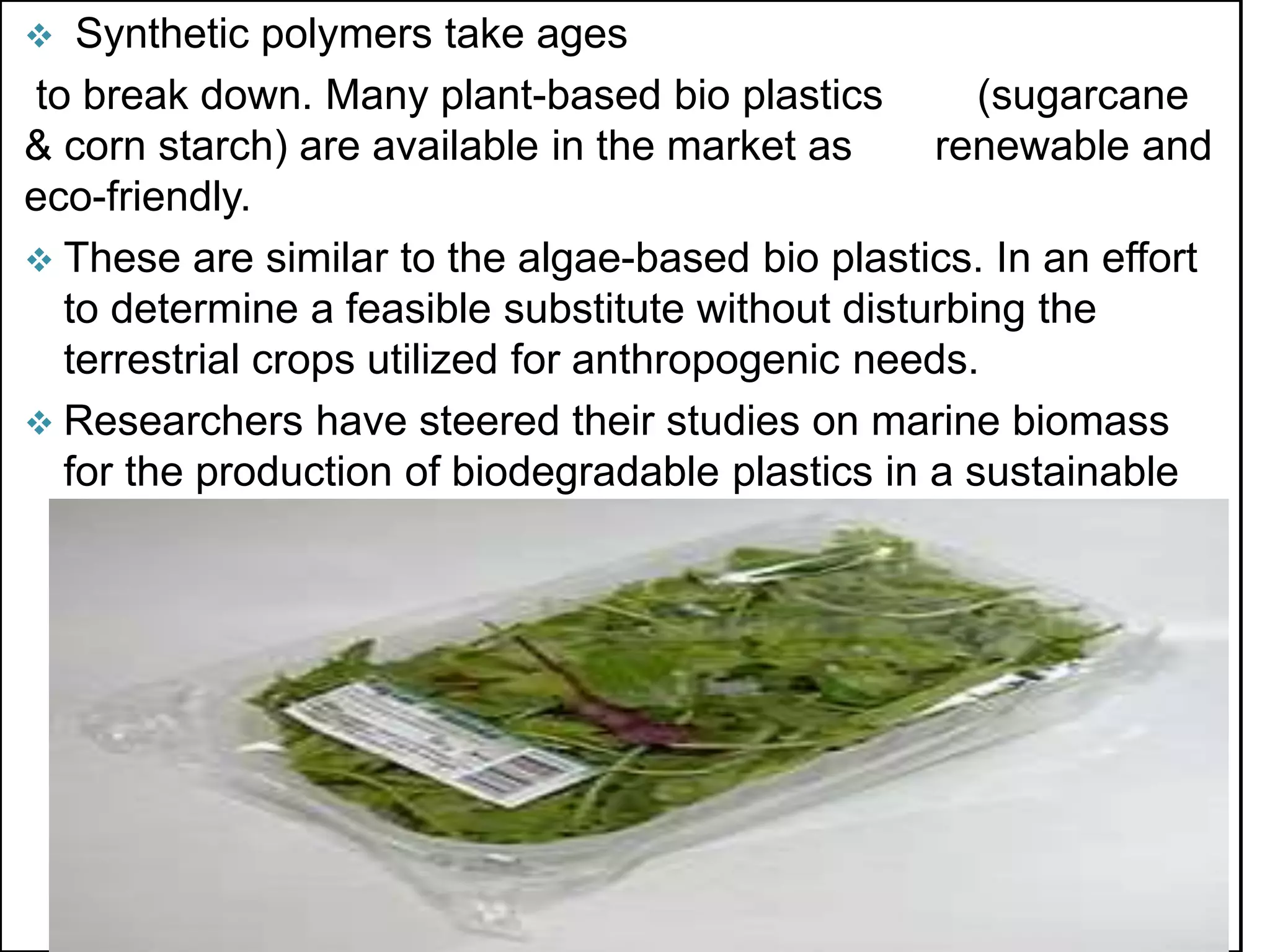 Synthesis of bioplastics | PPTX