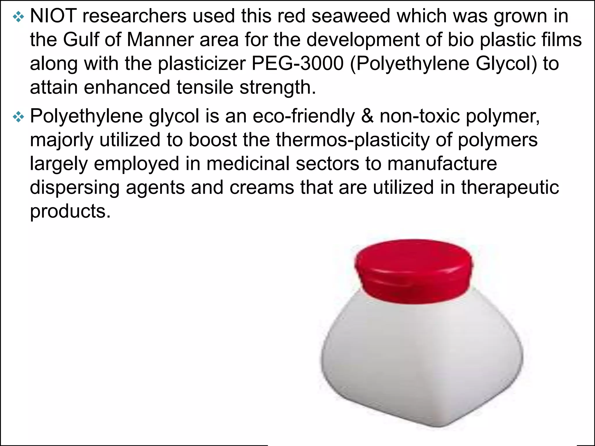 Synthesis of bioplastics | PPTX