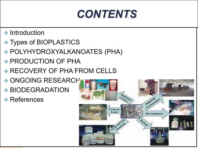 Synthesis of bioplastics | PPTX
