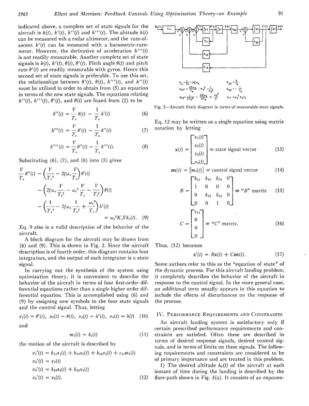 Synthesis of feedback controls using optimization theory | PDF