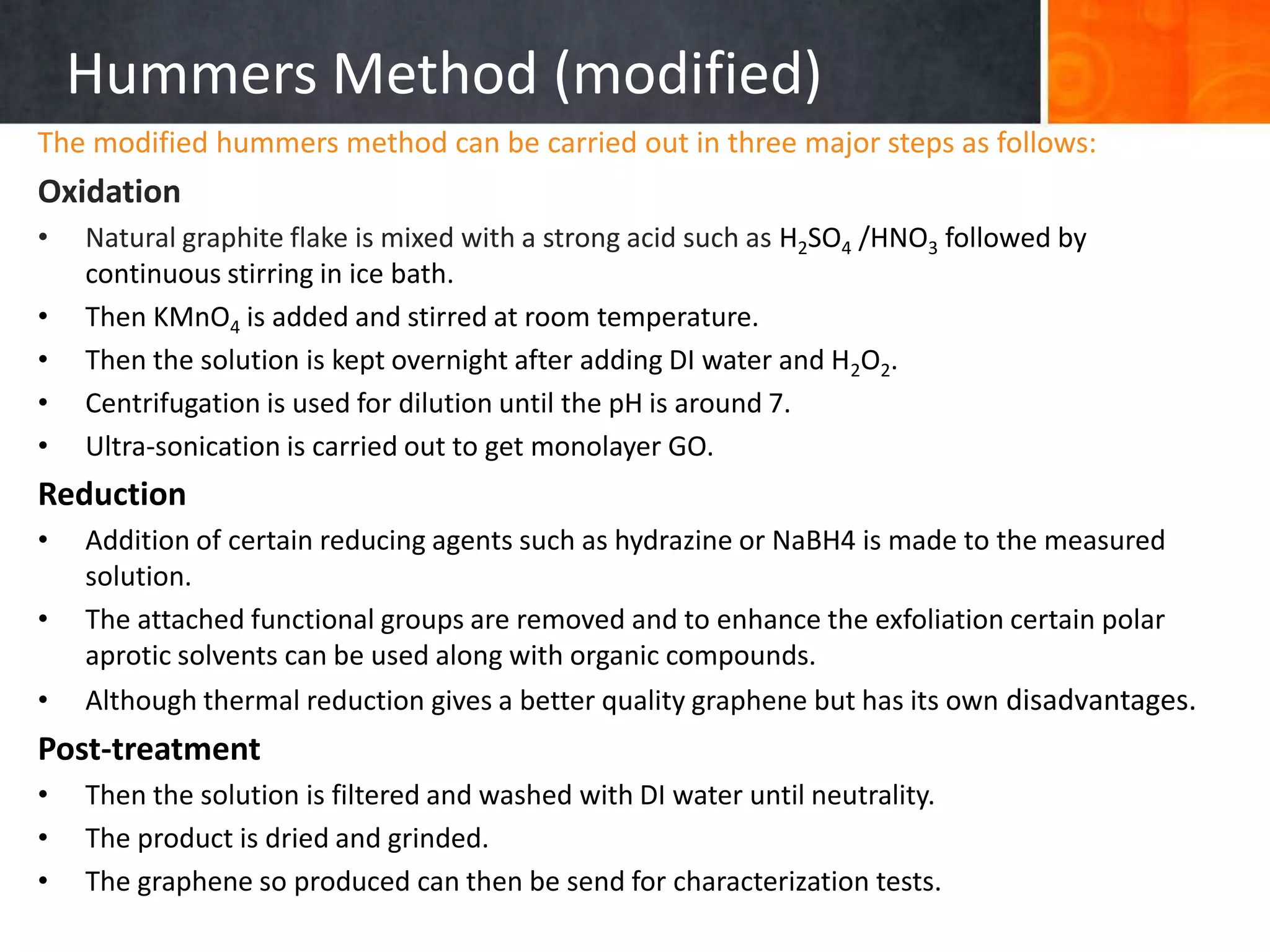 Synthesis of graphene | PPTX
