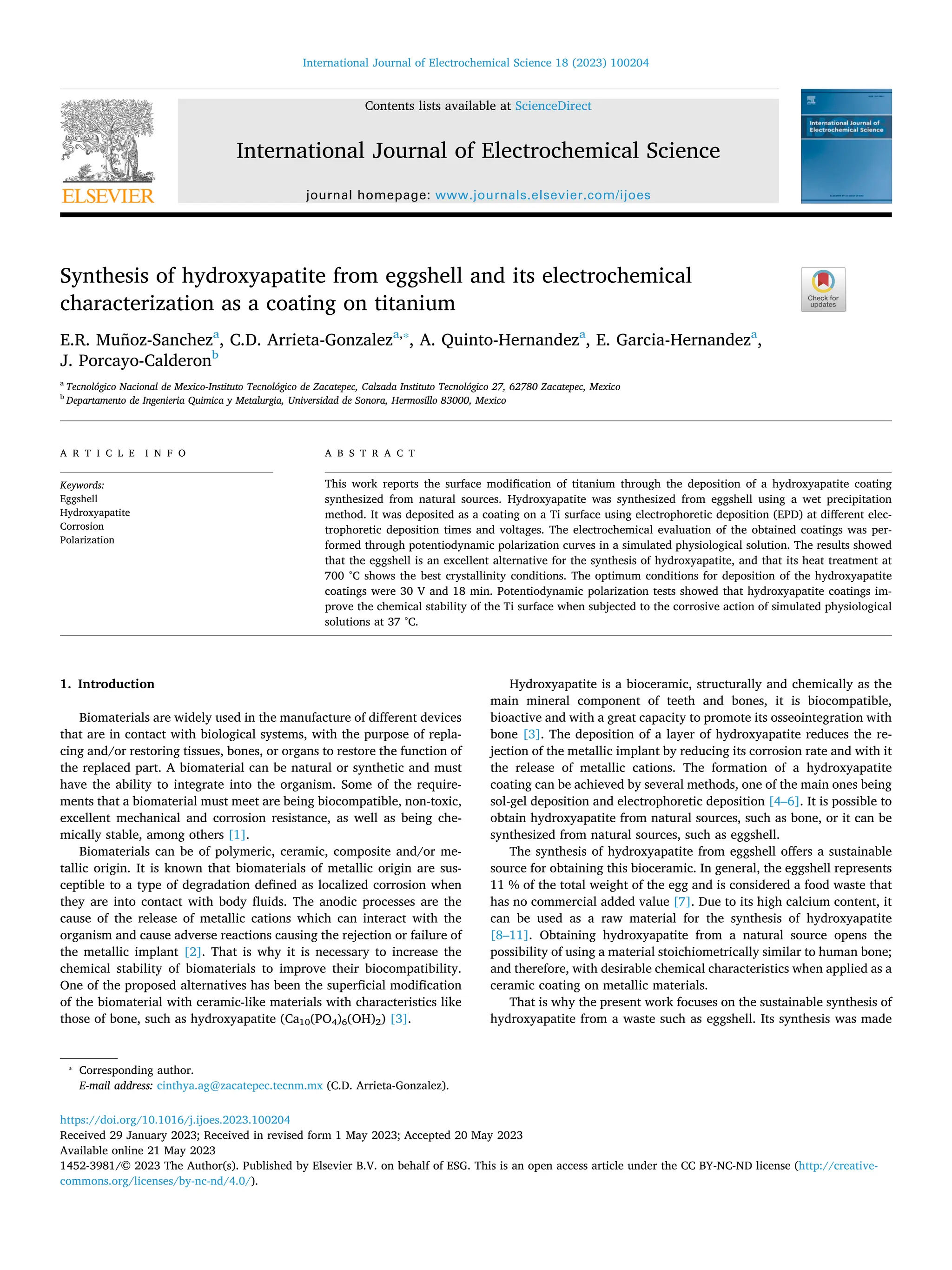 Synthesis of hydroxyapatite from eggshell and its electrochemical.pdf
