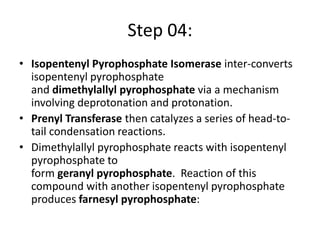 Synthesis of isoprenoid compounds | PPTX