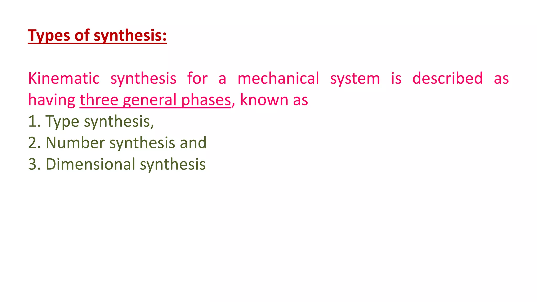 Synthesis of Mechanism | PPTX