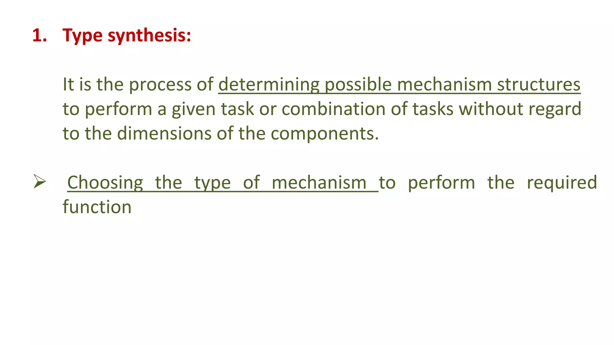Synthesis of Mechanism | PPTX