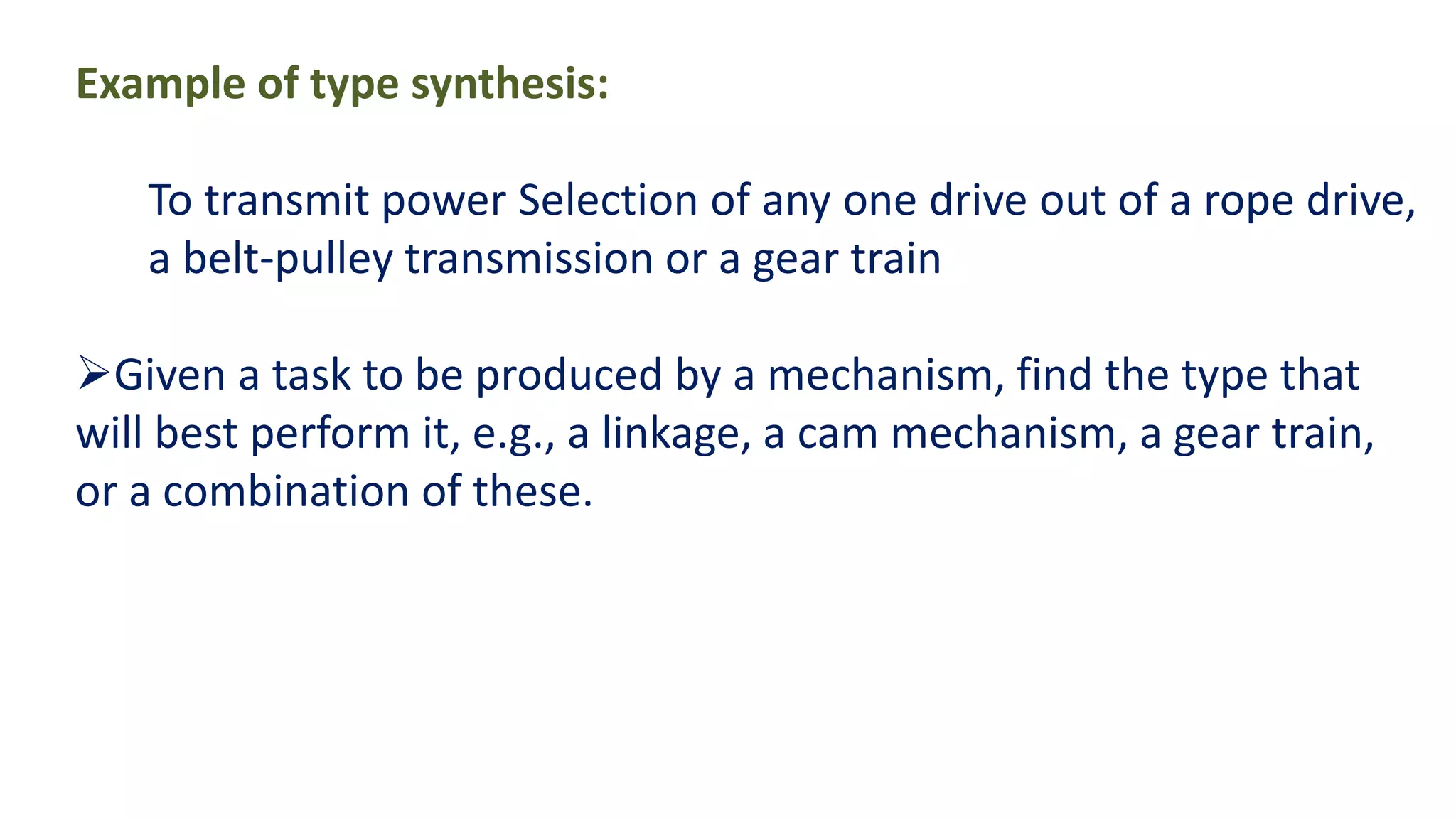 Synthesis of Mechanism | PPTX