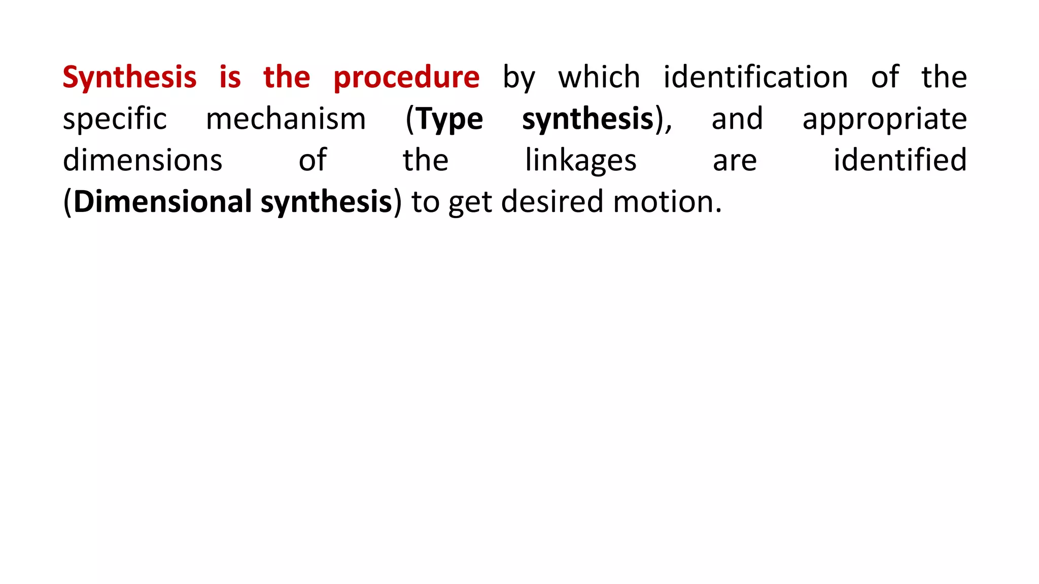 Synthesis of Mechanism | PPTX