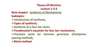 Synthesis of Mechanism | PPTX