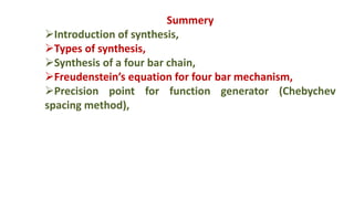 Synthesis of Mechanism | PPTX