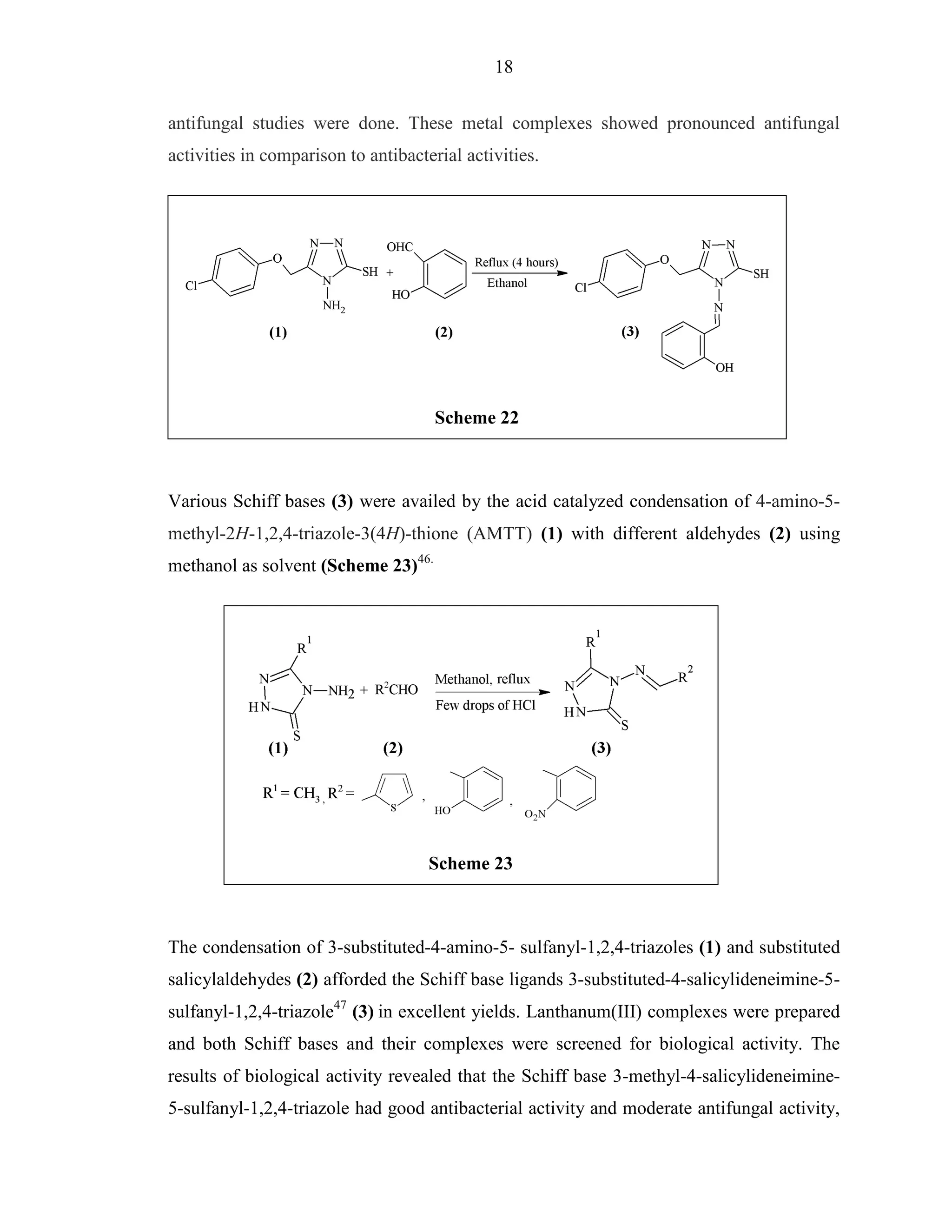 Synthesis of metal based biologically active derivatives of triazole ...